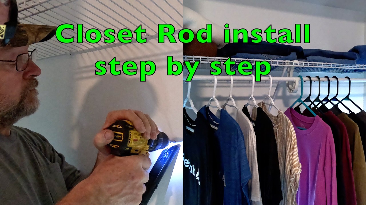 How to Install a Closet Rod and Shelf Step by Step DIY - YouTube