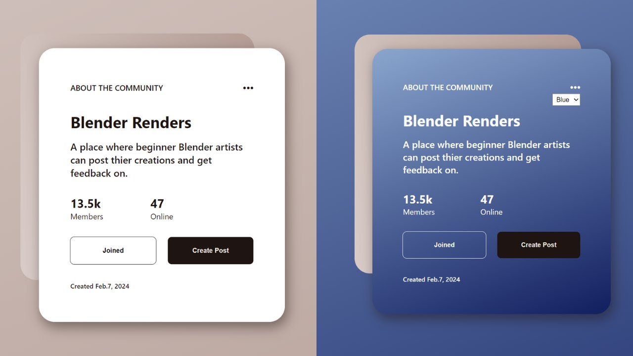 How To Create A Details Card With Basic Dark Mode | Using HTML, CSS ...