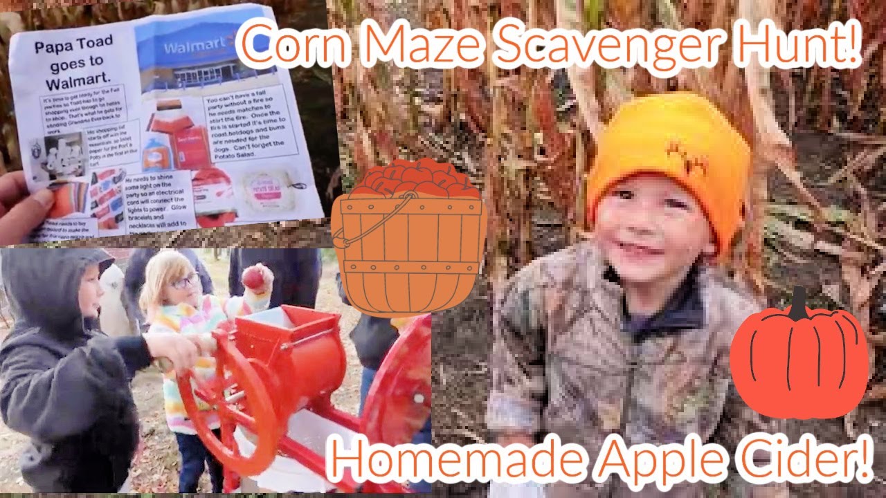 Fun Fall party Ideas! A corn maze scavenger hunt and homemade apple ...