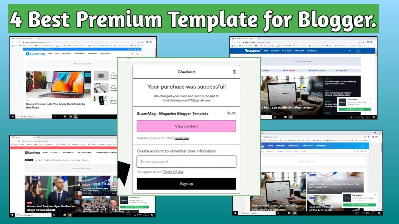 4 Best Premium Blogger Template Download for free.|| COMPUTER MASTER ...