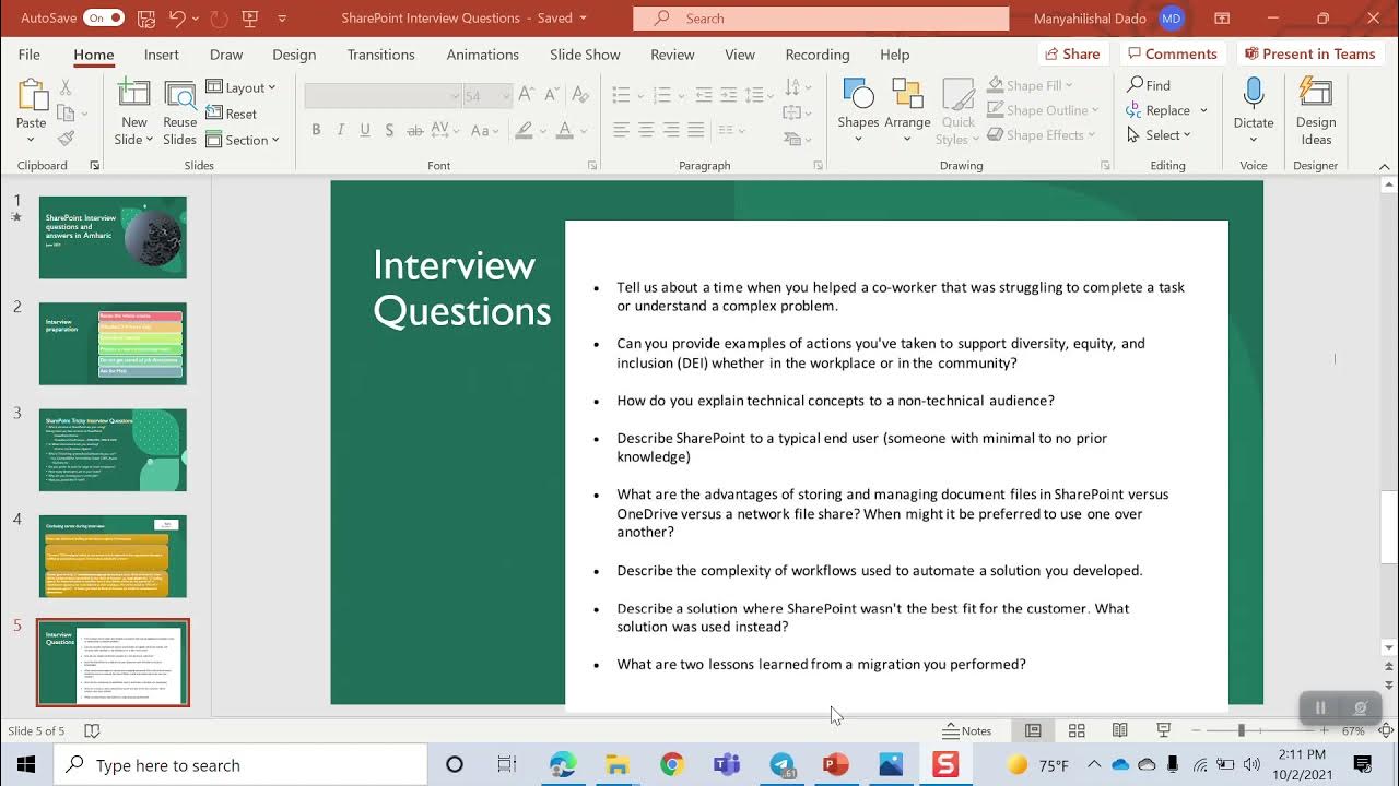 2 15 Sample SharePoint Interview Questions - YouTube