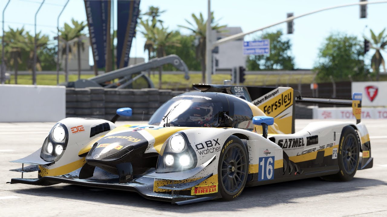 Project CARS 2 - 1HR Practice Session At Long Beach Circuit: LMP2 VS LMP 3 CARS - YouTube
