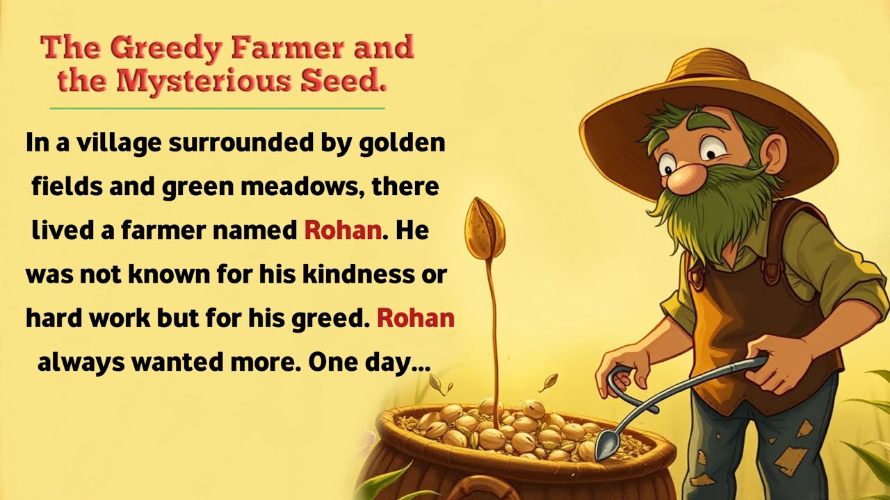 The Greedy Farmer and the Mysterious Seed | Improve your English ...