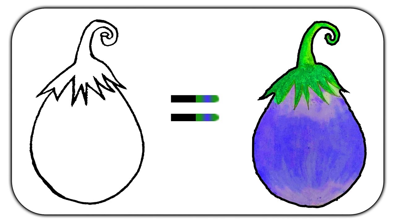 How To Draw a BrinjaL With Colour step by step (Easy Way) || বেগুন অংকন ...