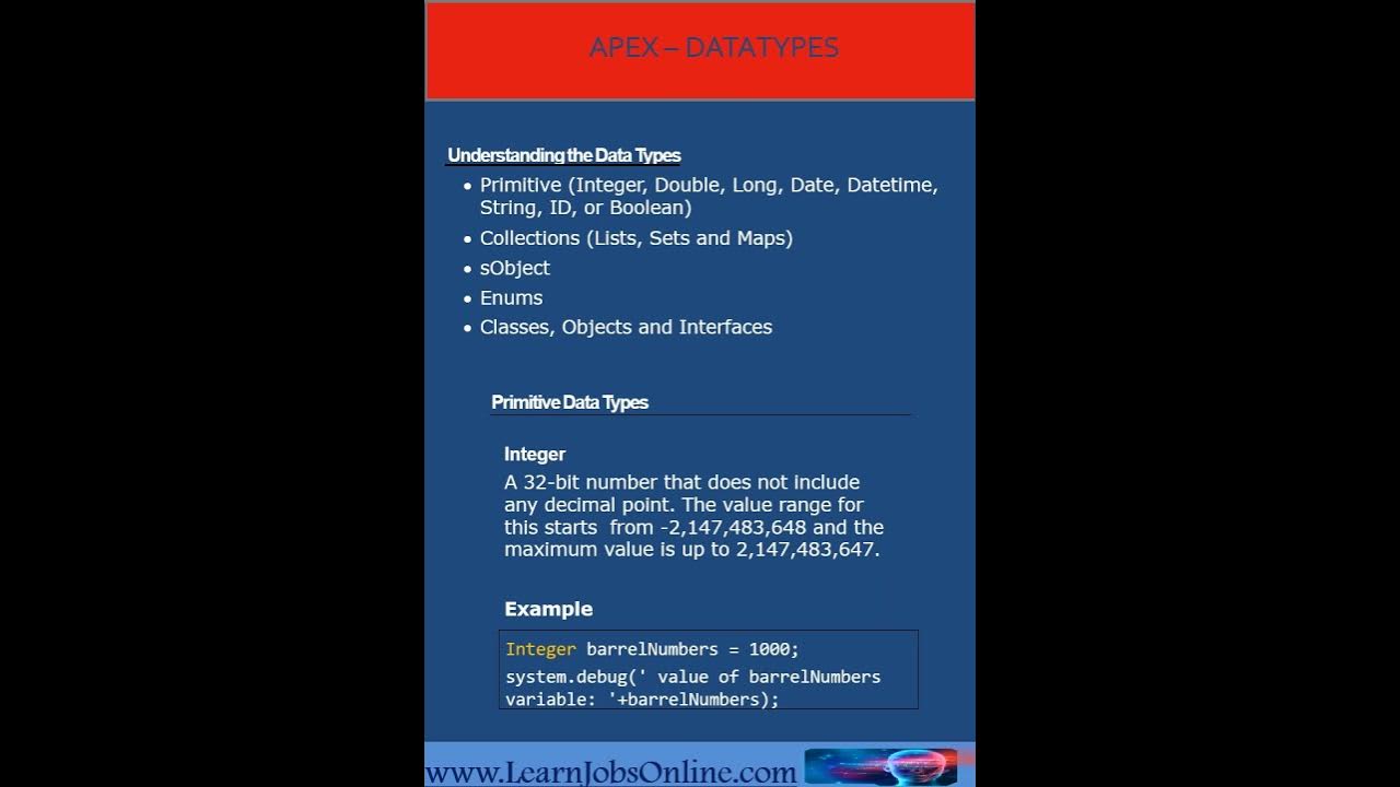 Salesforce Developer - APEX – Data types - YouTube