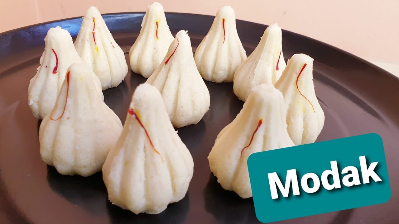 Stuffed Modak | मोदक - ना मावा ना मलाई ,केवल 10 मिनिट में बनाये गणपति ...