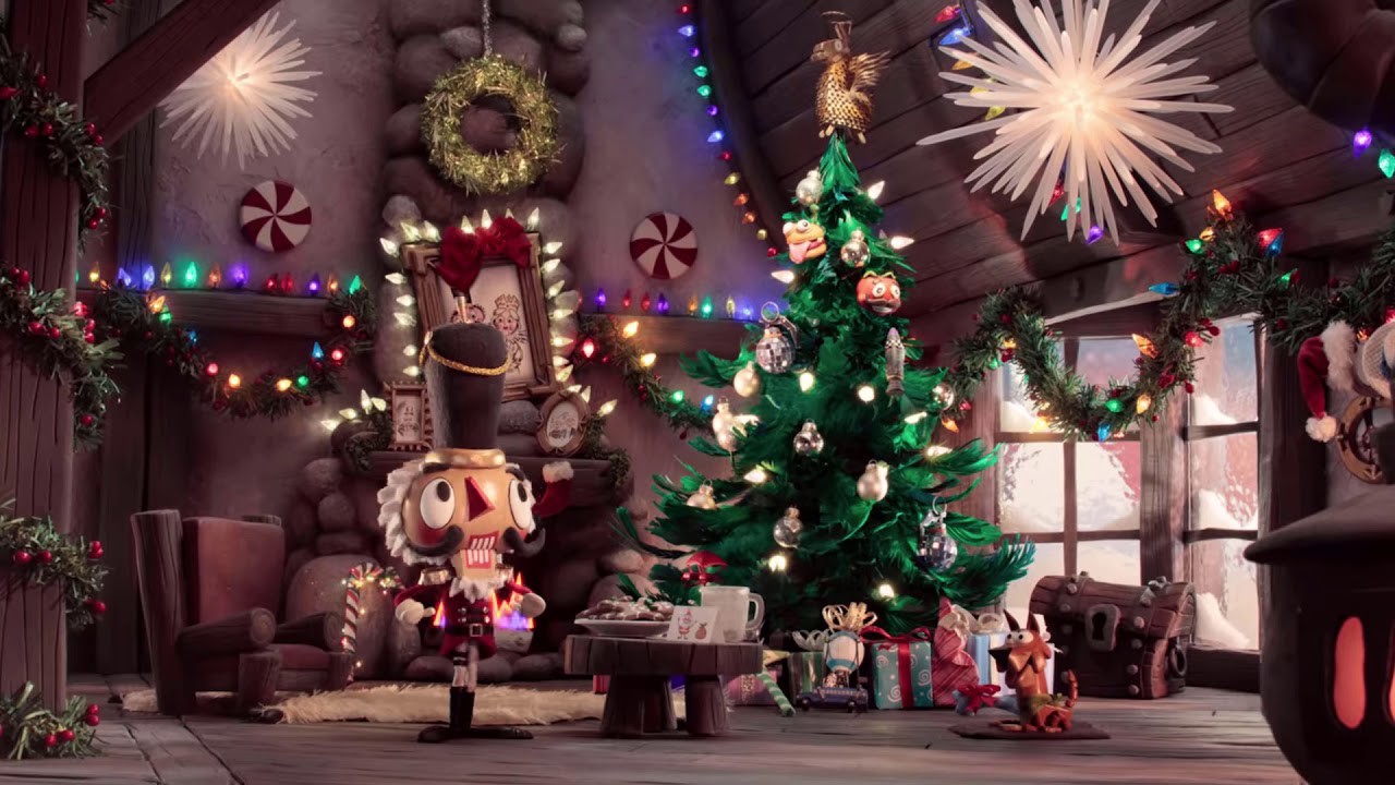 Fortnite - Christmas tree / Christmas Battle Bus (2018) [Music] - YouTube