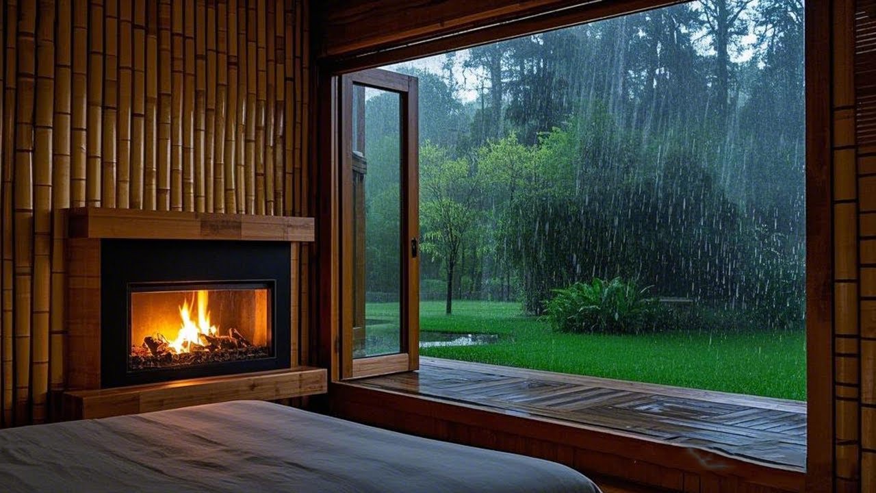 RAIN and THUNDER Sounds to Sleep Fast | Deep Sleep with Heavy Rain on ...