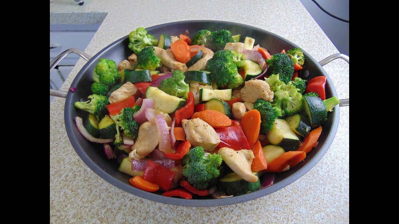 Pechuga de Pollo Con Vegetales Saludable!!! - YouTube