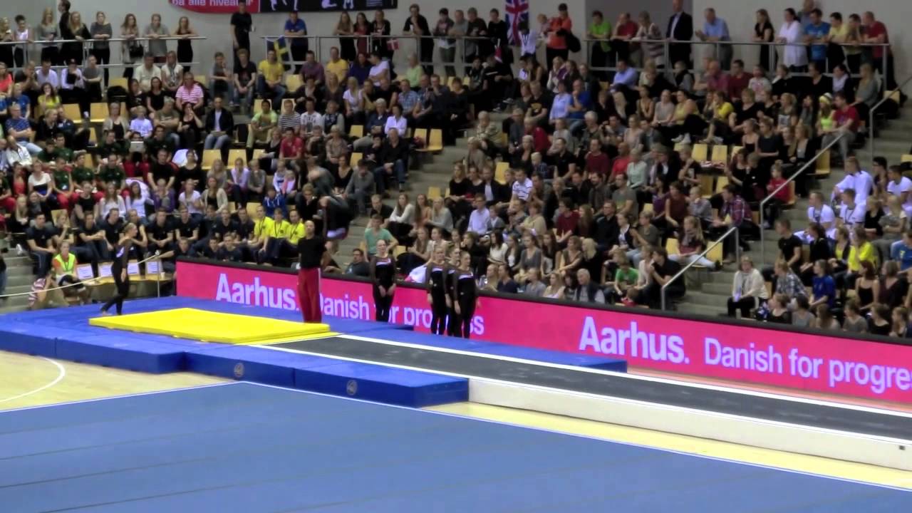 Teamgym EM 2012 - Danmark Tumbling - Finale Senior Damer - YouTube