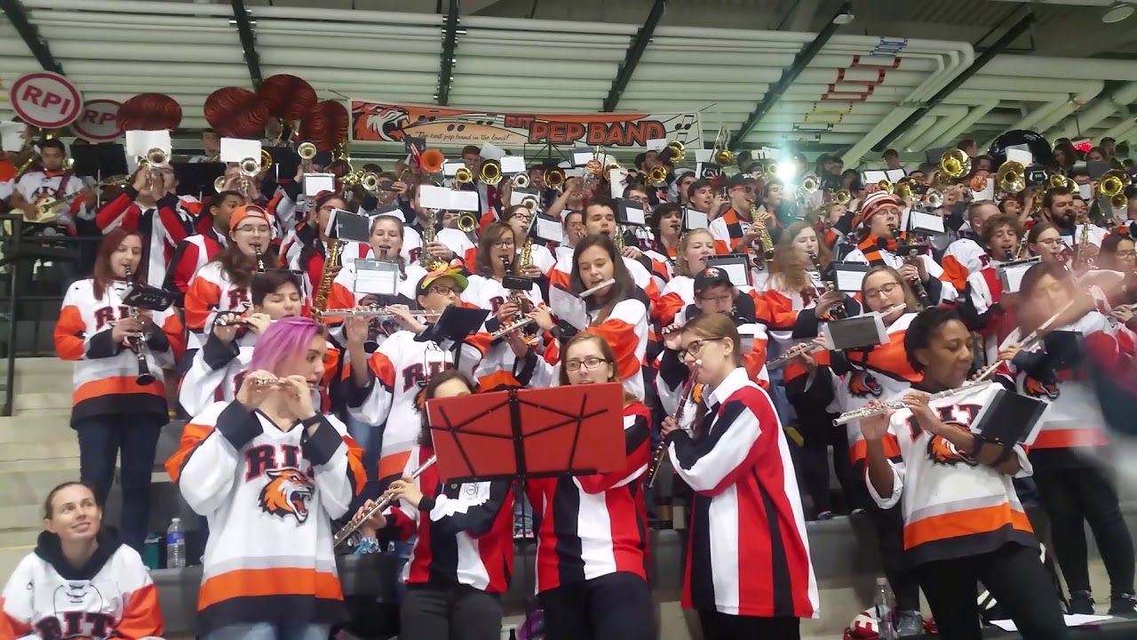 RIT and RPI Pep Band playing "Holiday" - YouTube