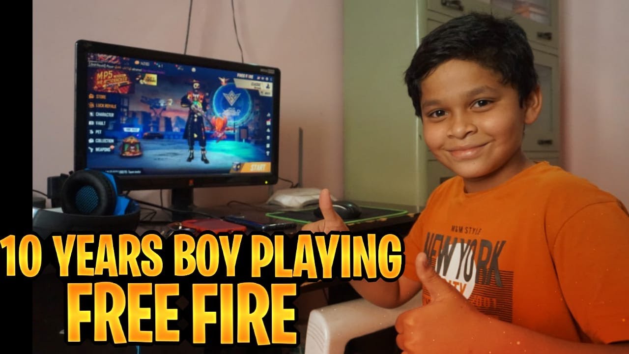 10 Year's Kid Playing Free Fire || Free Fire Handcam Pc Gameplay - YouTube