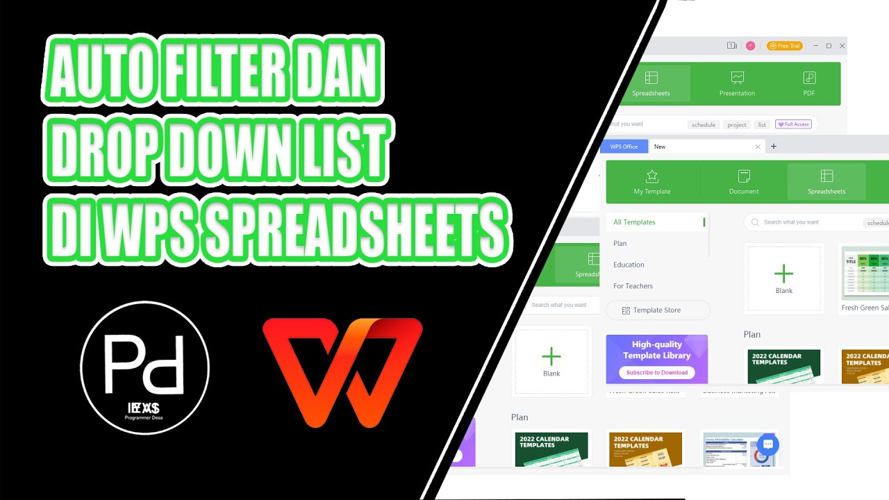 AUTO FILTER DAN DROP DOWN LIST DI WPS SPREADSHEETS - YouTube