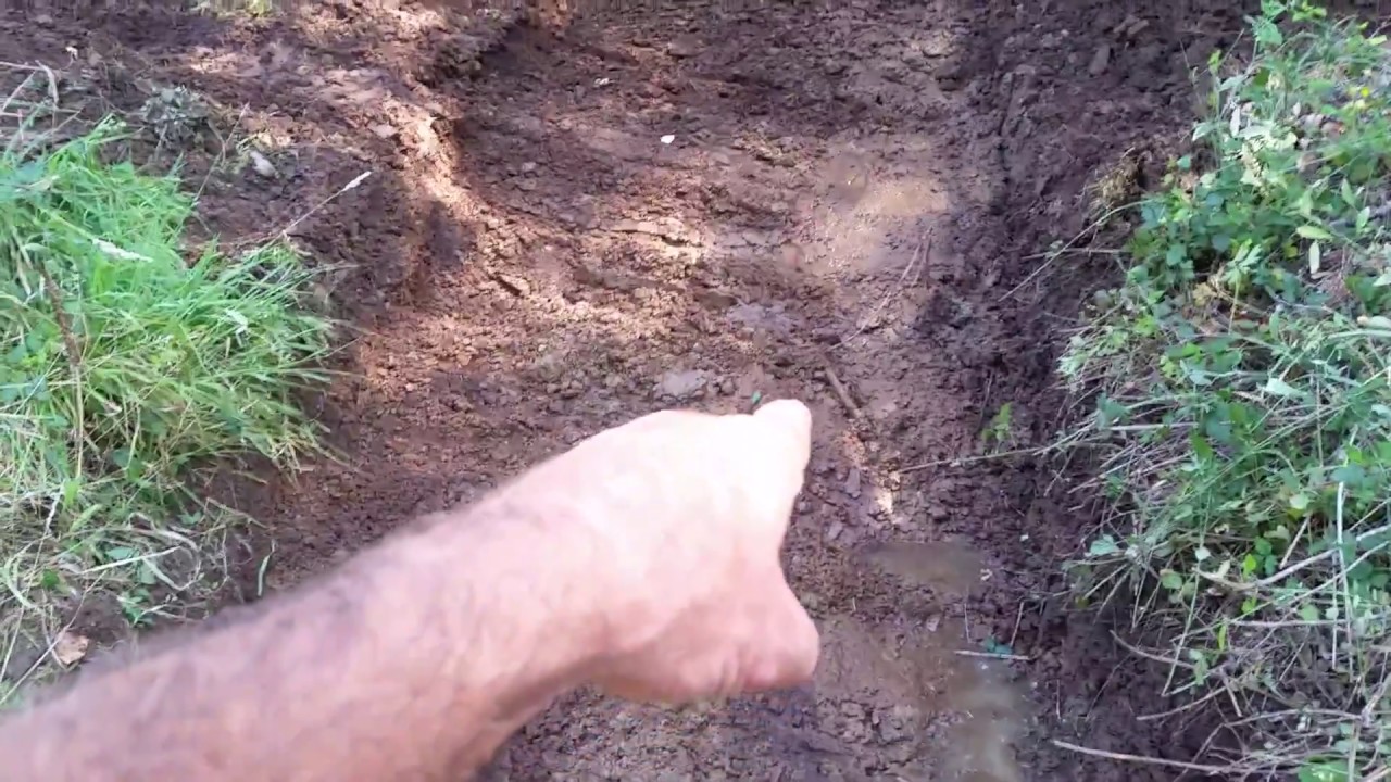 Digging a sump in front of the culverts (Beautiful Day) - YouTube