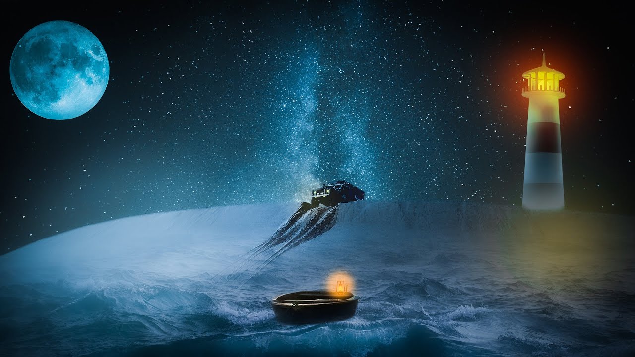 Photoshop Tutorial: Photo Manipulation / Glow Effect in Moon - YouTube