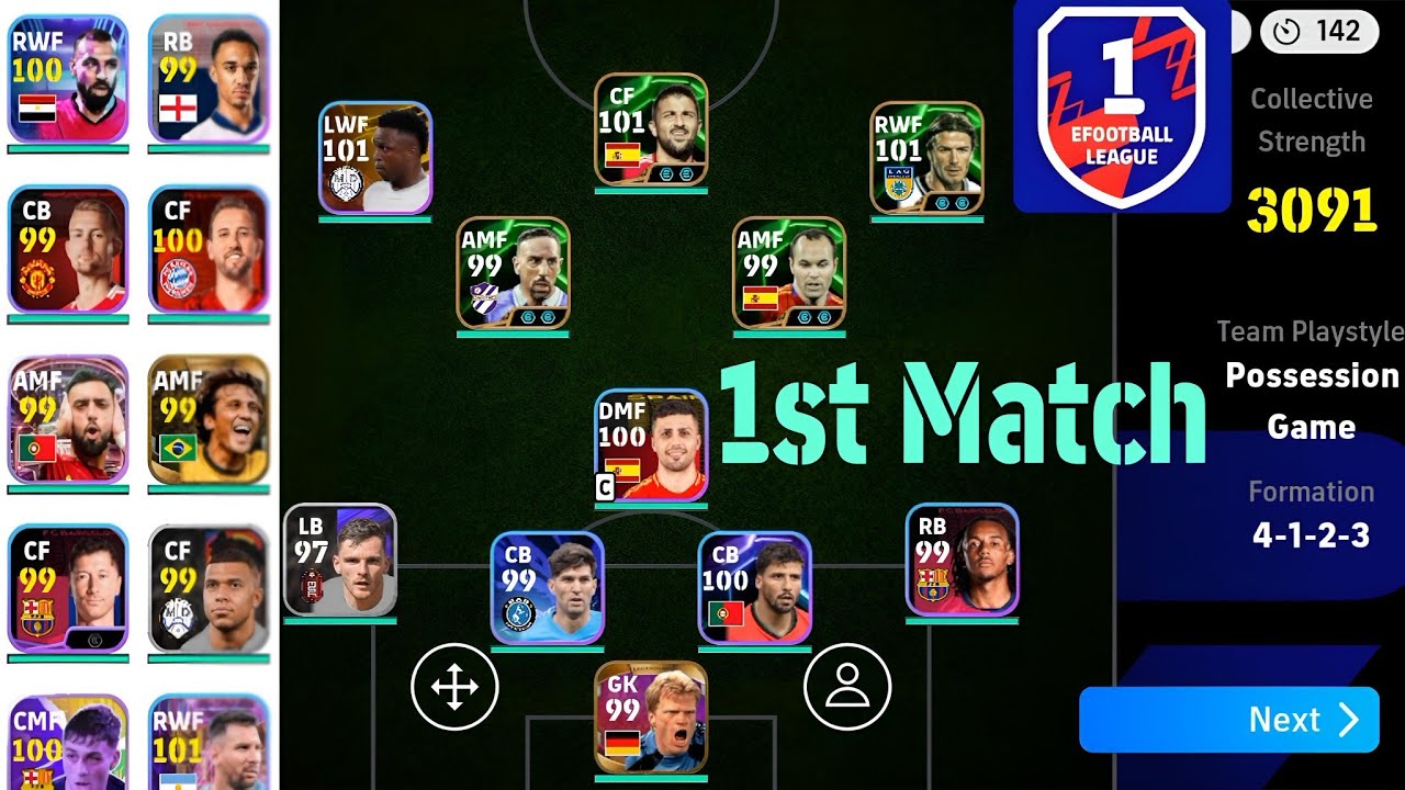 4123 Formation Division 1 Rank-push Match No 1🎮| EFootball |Efootball ...