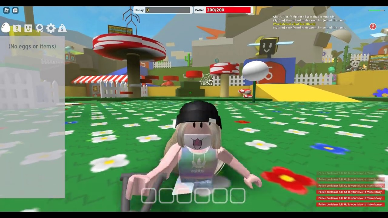 I played Bee Swarm Simulator on Roblox and hatched Basic Bee, Commander ...