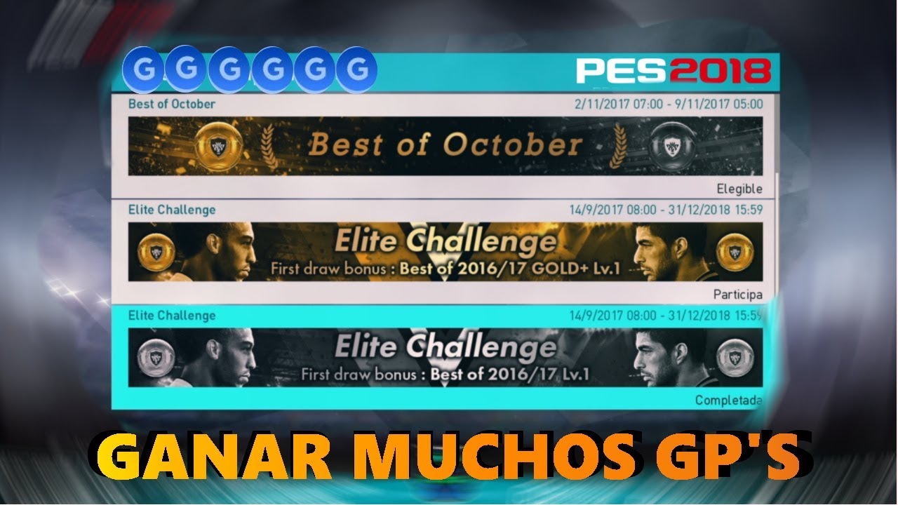 my Club: "COMO CONSEGUIR MUCHOS GP's" (Tutorial Definitivo) PES 2018 ...