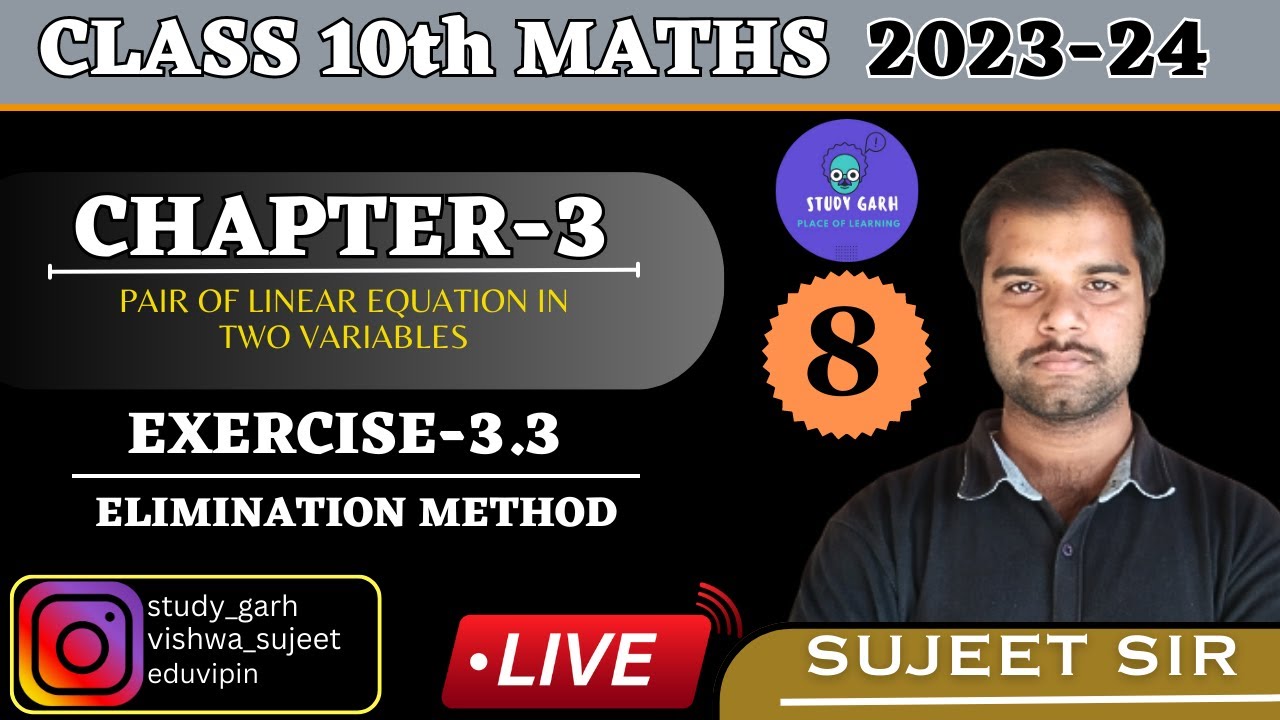 class 10th maths chapter 3 exercise -3.3 | Session 2023-24 # ...