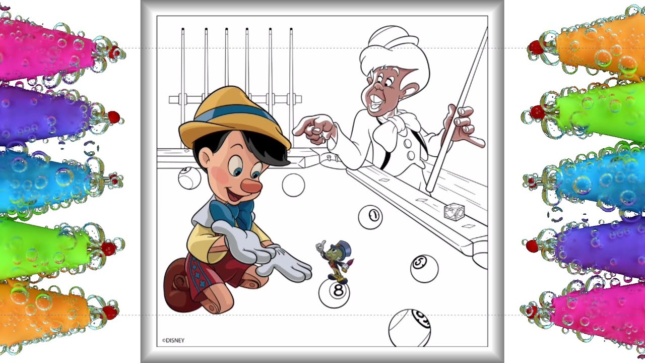 Coloring page by number #11 | Walt Disney's Pinocchio | Coloring World ...