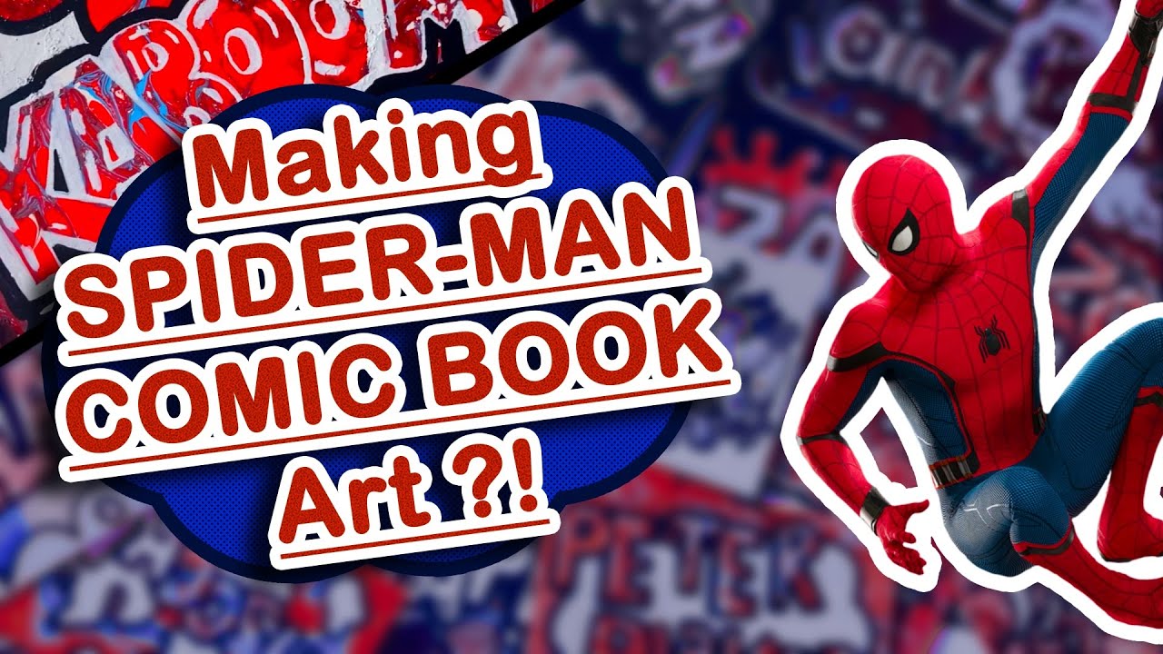 BOOM, BOOM, POW! Making SPIDER-MAN Comic Style Art! (Mystery SmartArt ...