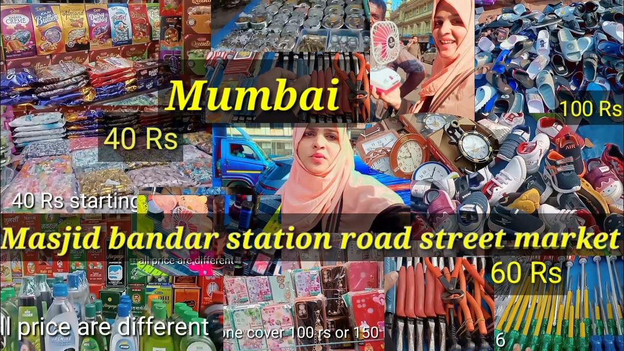 Masjid bandar station road market | mumbai biggest | grocery wholesale ...