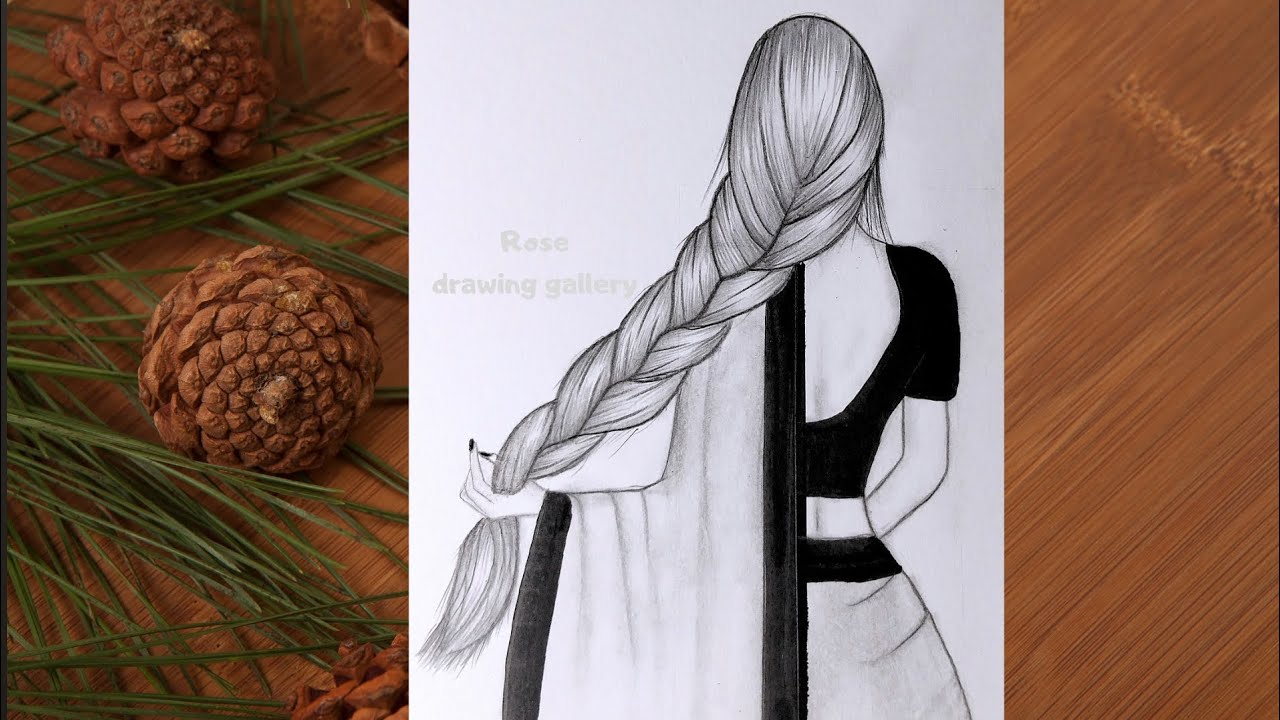 How tp draw a girl with her beautiful traditional dress - step by step ...