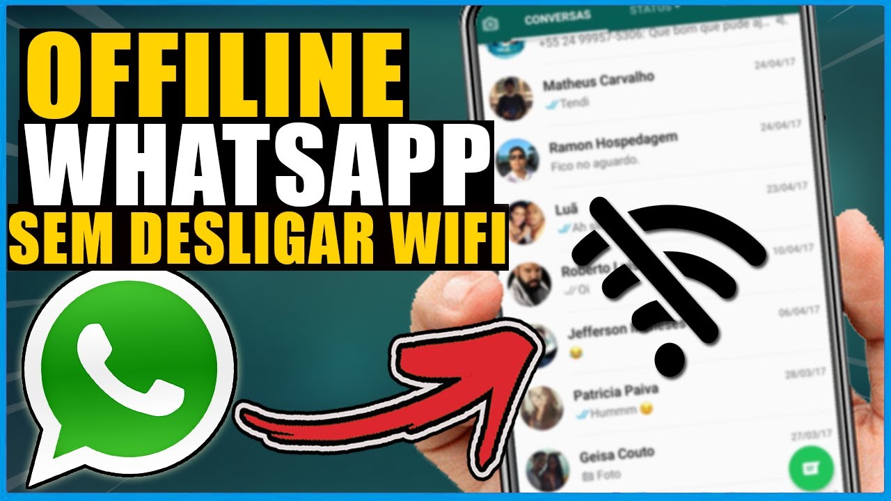 COMO FICAR OFFLINE no WHATSAPP e NÃO RECEBER MENSAGENS SEM DESLIGAR ...