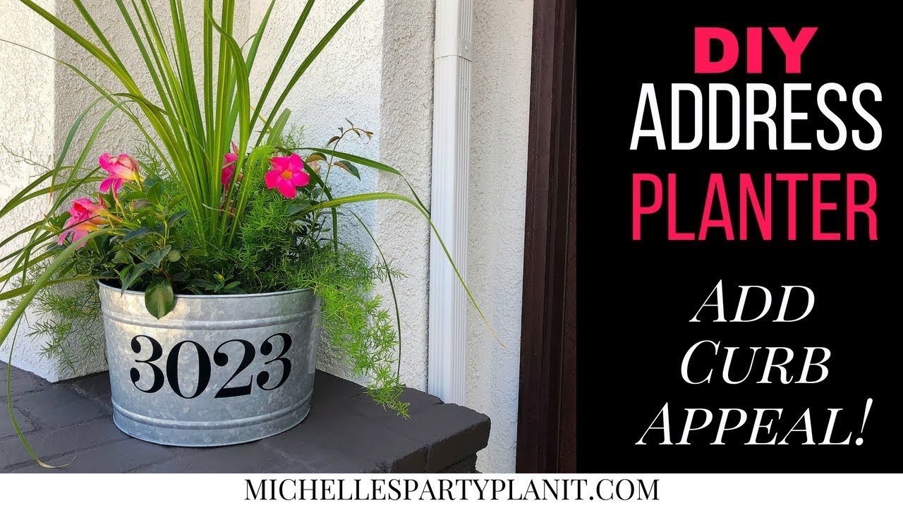 How to Make a DIY Address Planter with Cricut - YouTube