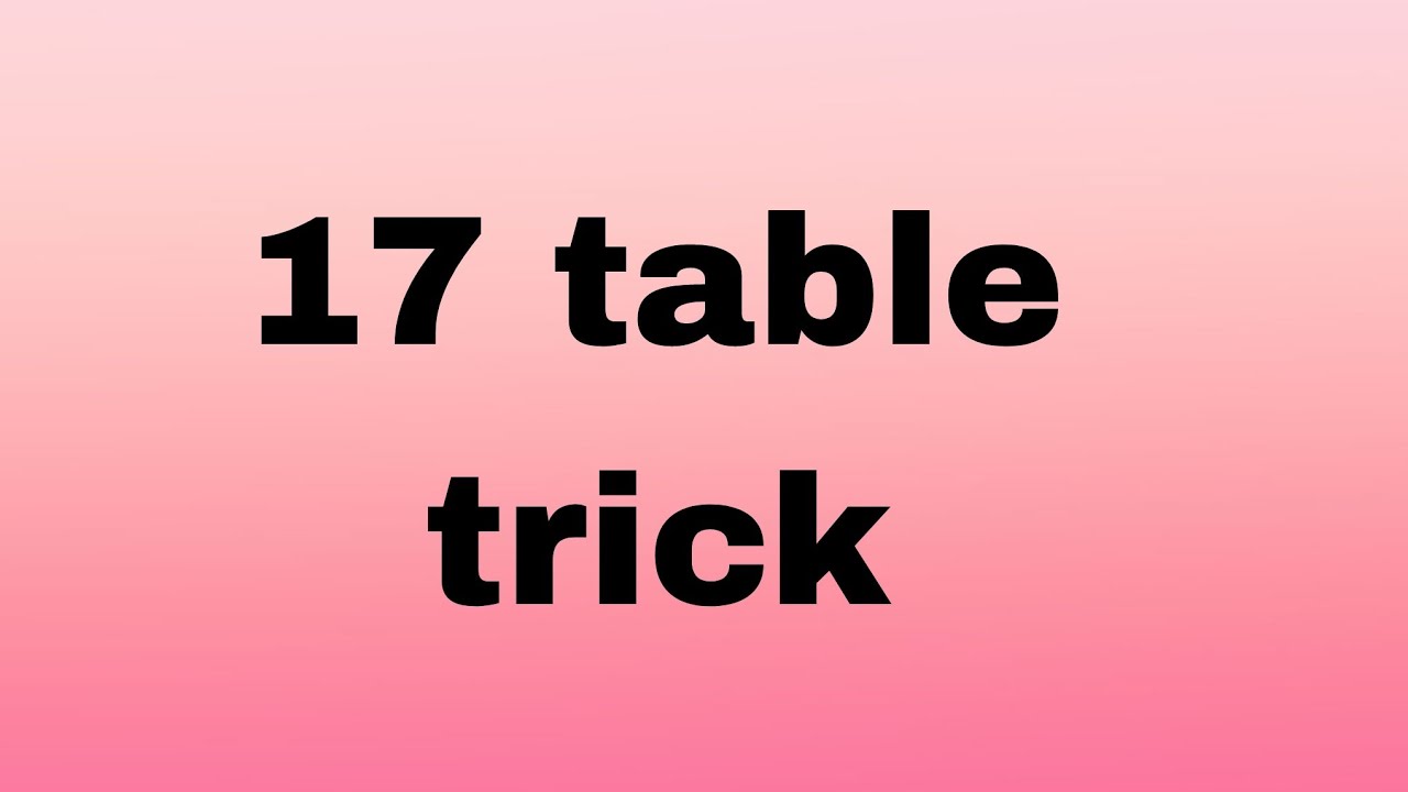 17 table tricks || All round studies - YouTube