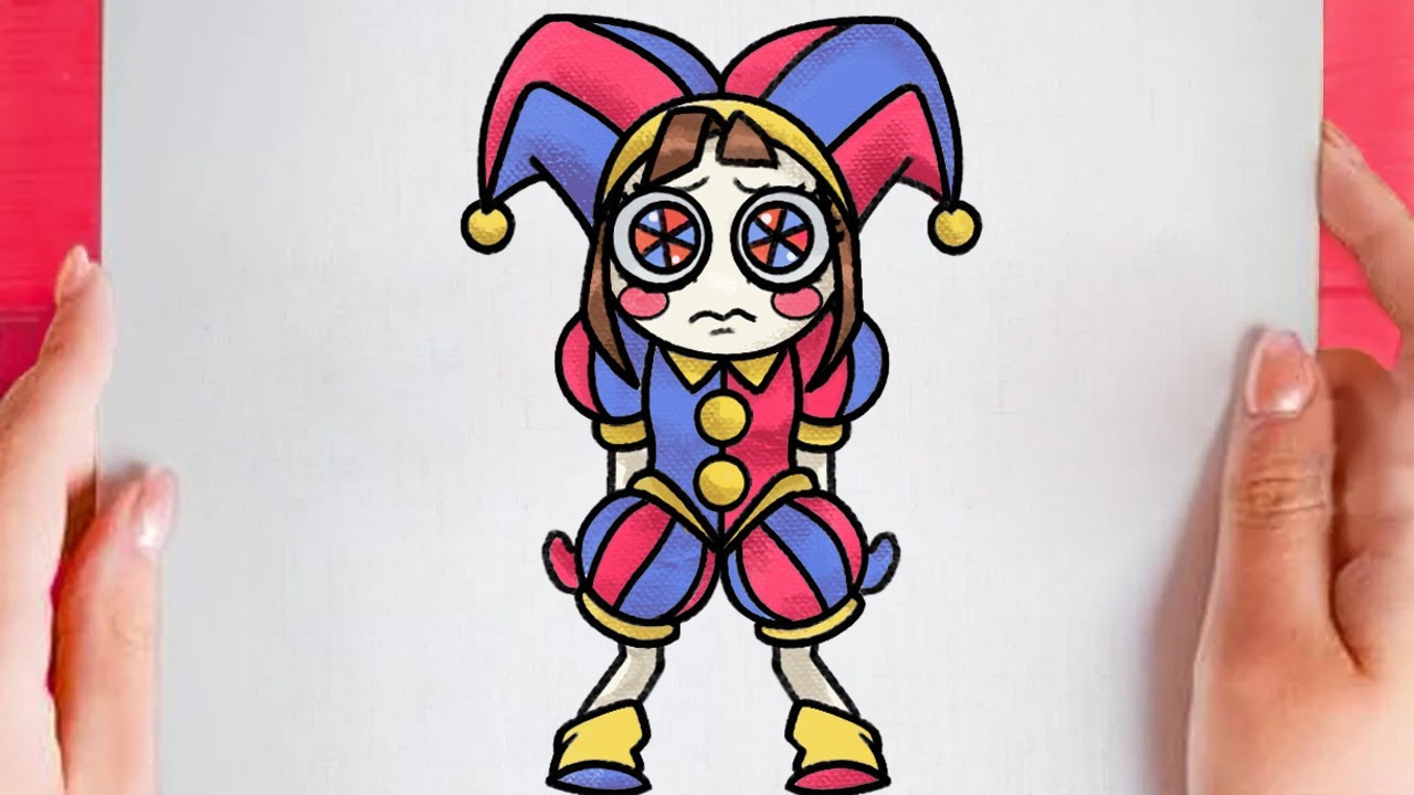 how to draw Pomni the amazing digital circus - YouTube