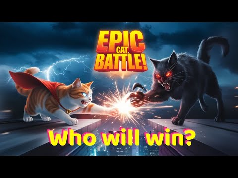 SUPERHERO CAT vs EVIL CAT ⚡ Epic Battle for the City! 🐱🔥 |AI Animation ...