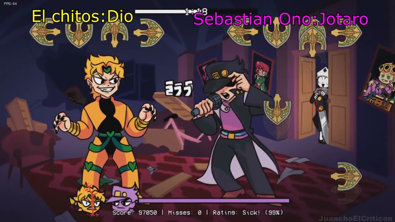 Jotaro & Dio -Telepatia (FNF Friday Night Fever )(Sebastian Ono & El ...