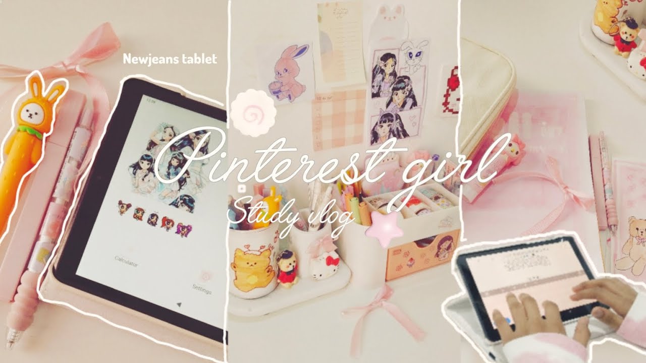 Pinterest girl , study vlog ,かわいい、私の一日🩰🧸 - YouTube
