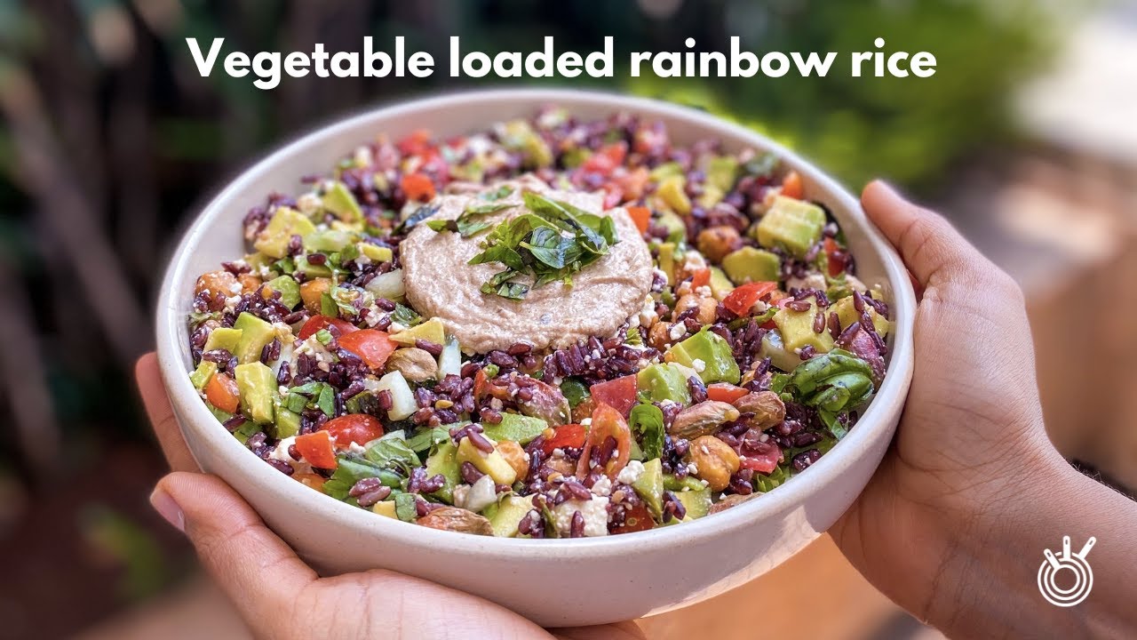 Highly nutritious vegetable loaded rainbow rice bowl | Vegetable loaded ...
