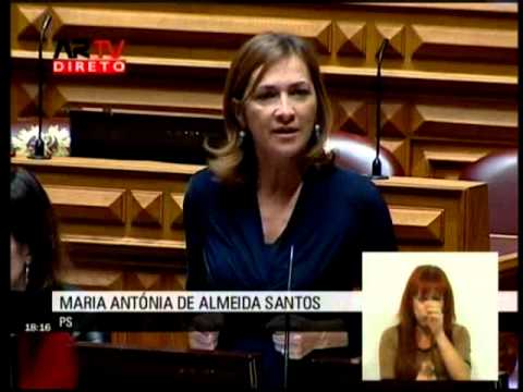 Intervenção da Deputada Maria Antónia Almeida Santos - YouTube