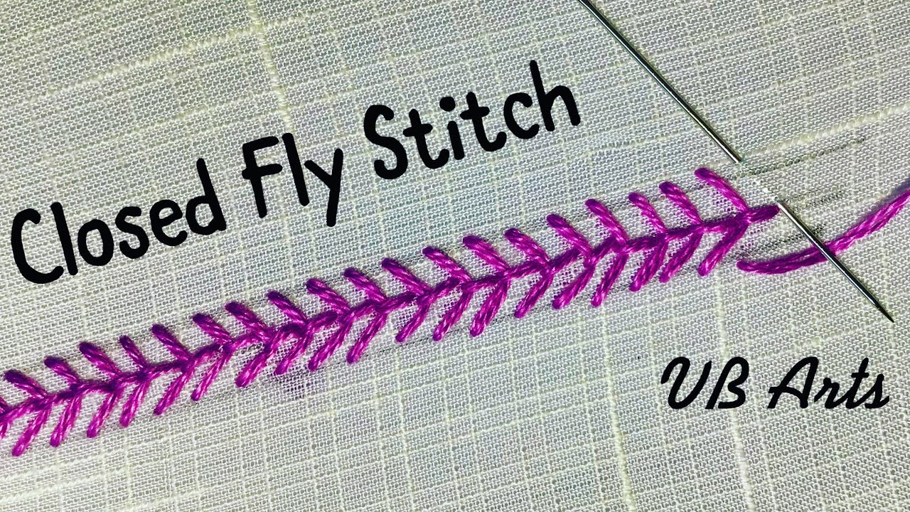 Closed Fly Stitch | Fly stitch filling | Hand embroidery Stitches | vb ...