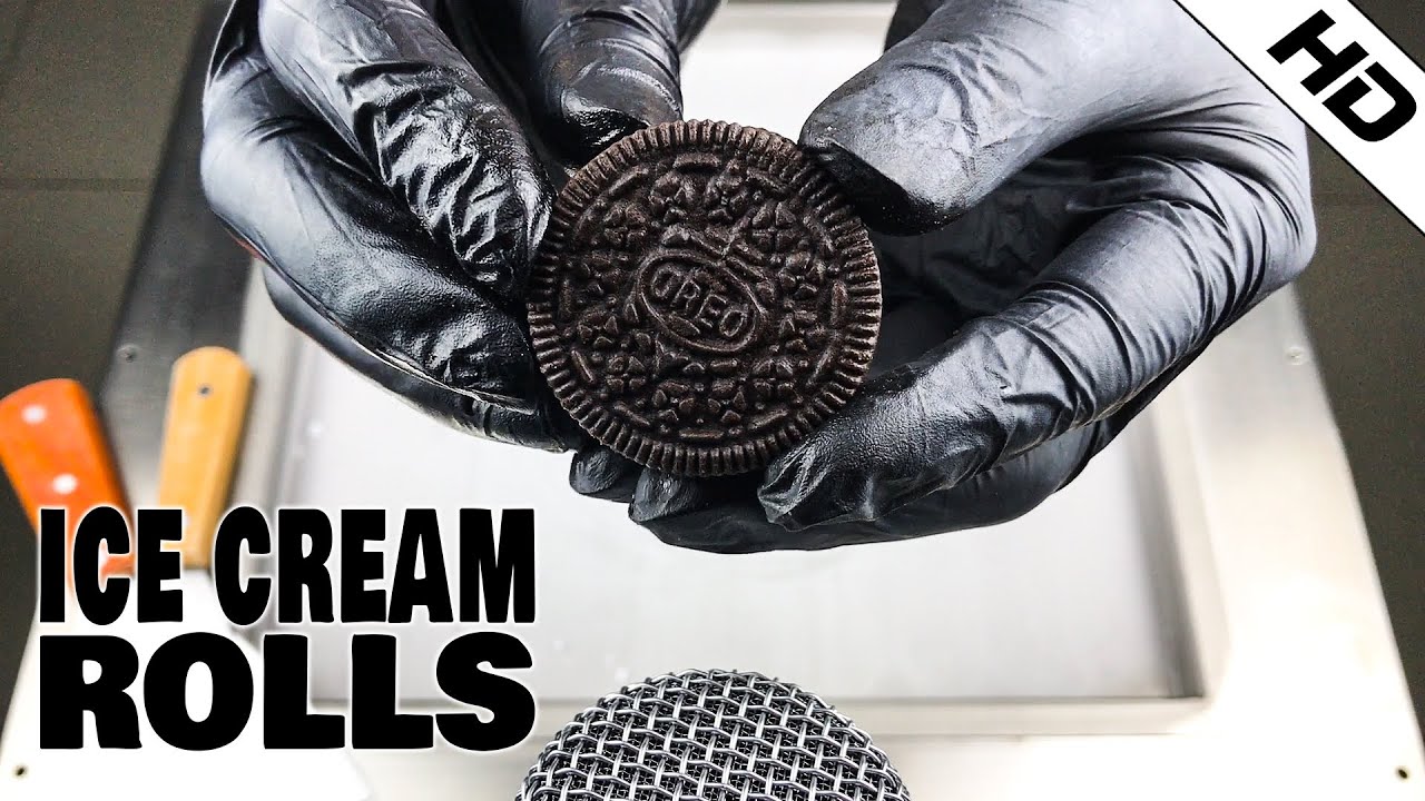 OREO Ice Cream Rolls | How To Make OREO Original OMG Cookies Fried Ice ...