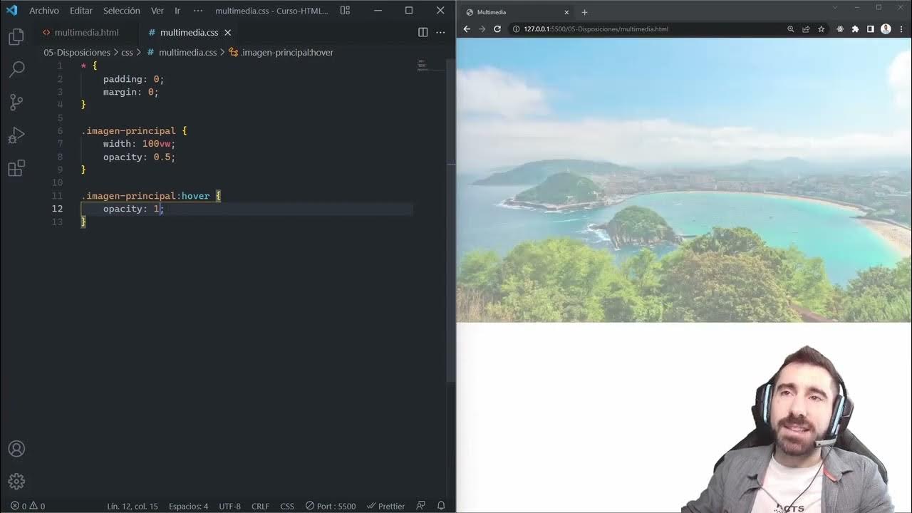 21 Trabajando la opacidad y galerías de imágenes a HTML - Curso HTML y CSS - OpenBootcamp - YouTube