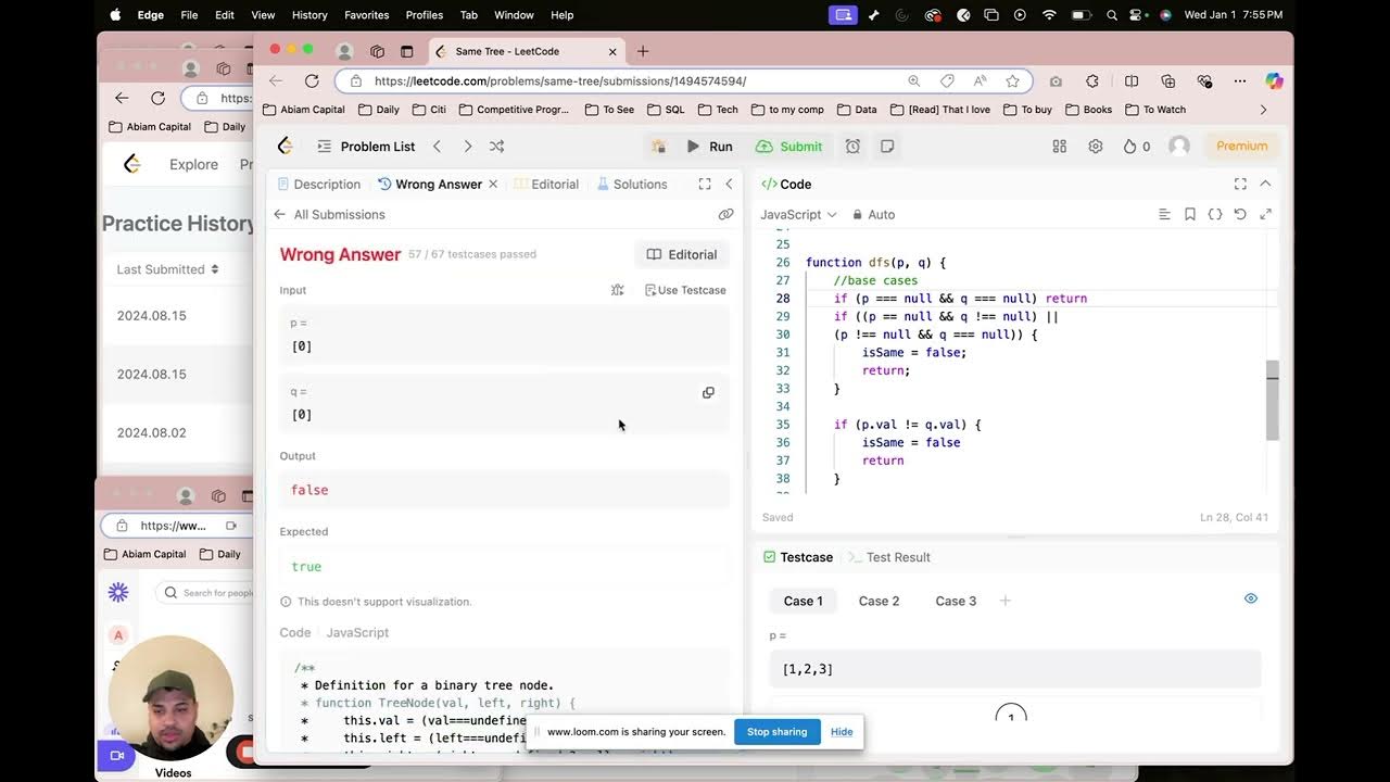 Leetcode - Same Tree, Basic vs Advanced solution - YouTube