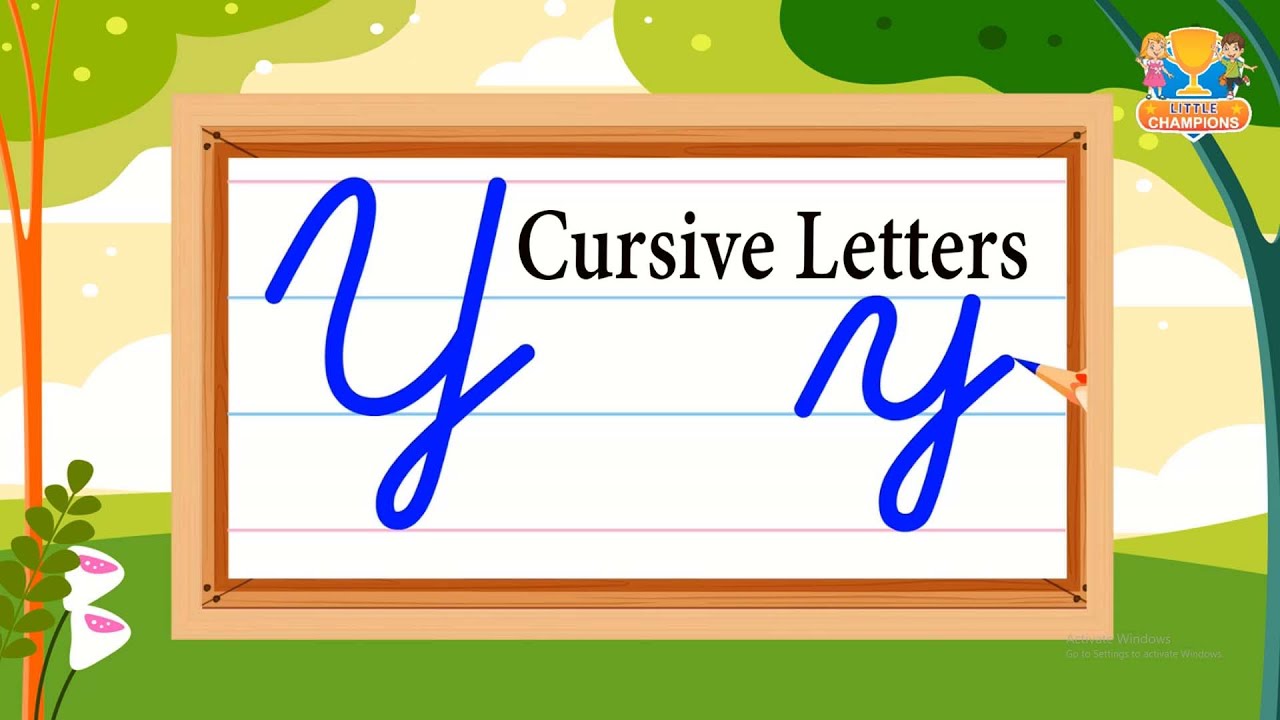 Cursive letter Y | Write Capital and small alphabet | Little Champions ...