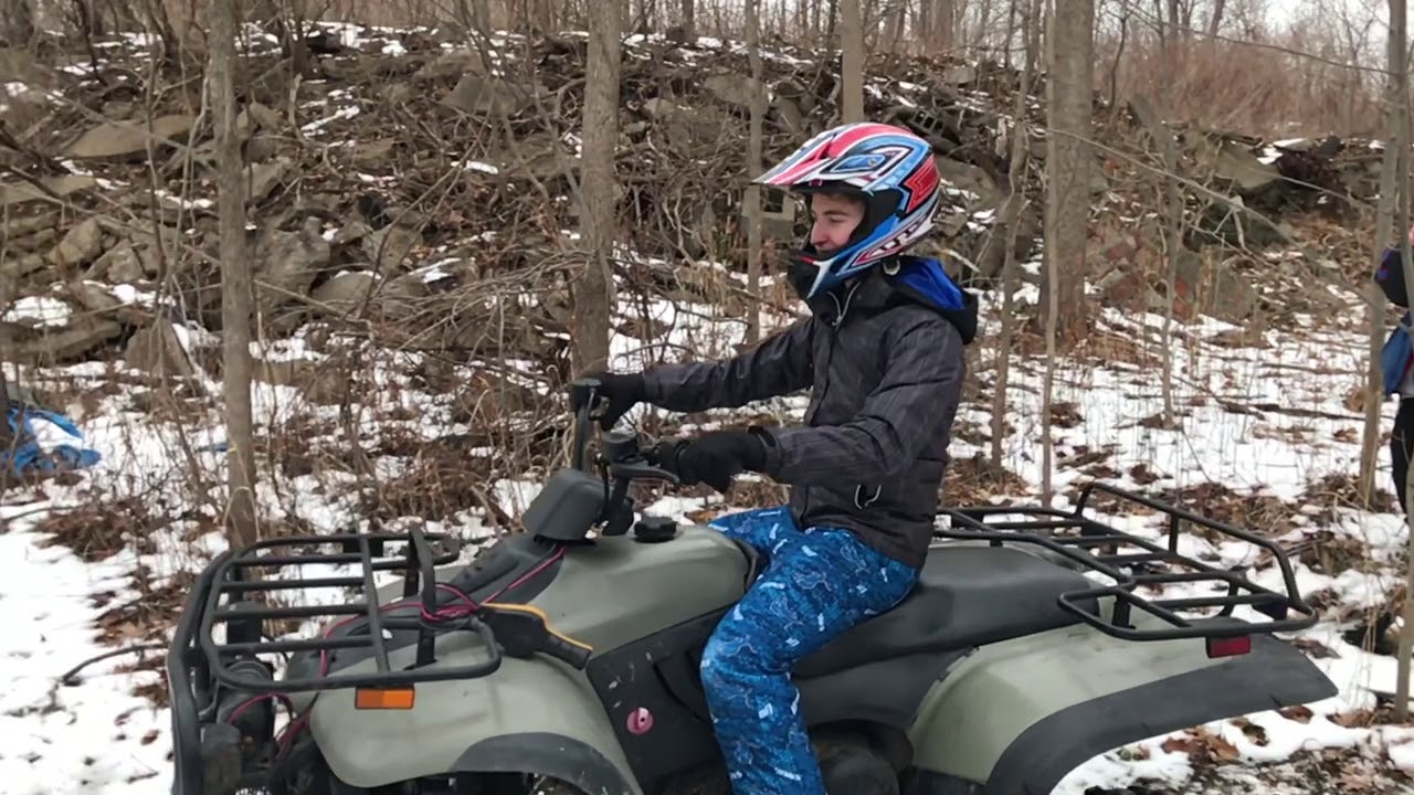 ATV RUNNING OVER SNOWMAN - YouTube