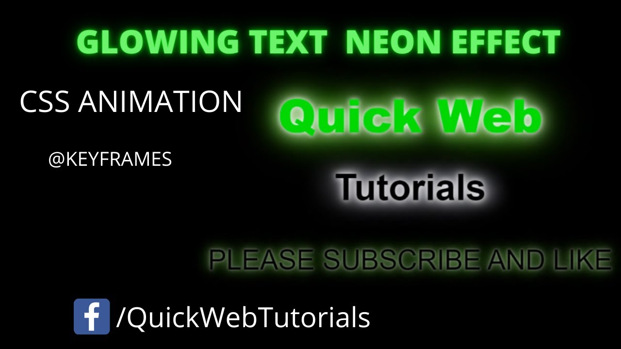 Glowing Text Neon Effect. CSS ANIMATION - YouTube
