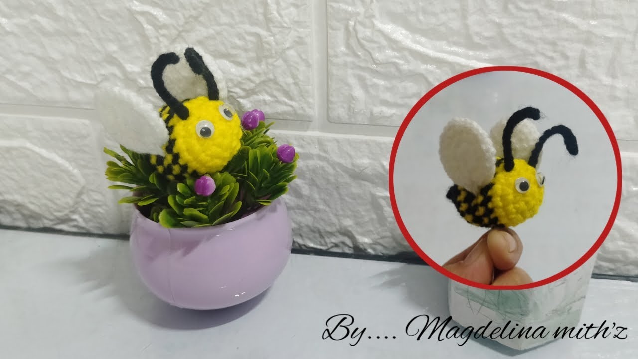 Crochet Amigurumi BEE ~ Toturial Mengait lebah kecil - YouTube