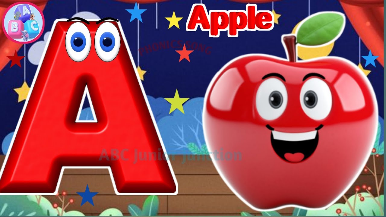 ABC Phonics Song / ABC Song / Kiddos Study Zone /Tiny Tots /A for Apple ...
