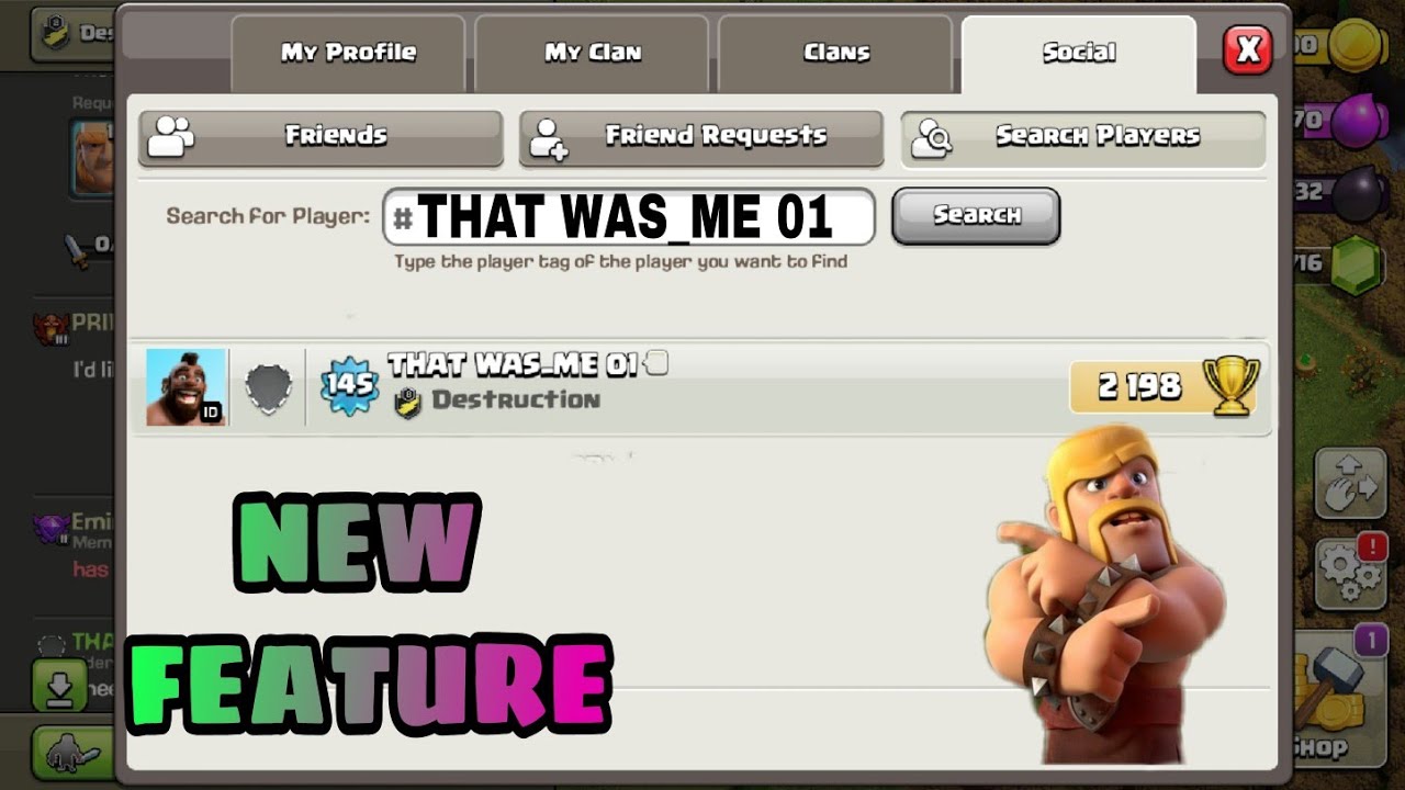 How To Search Any Player By Name In Coc....New Feature In Coc....How To ...