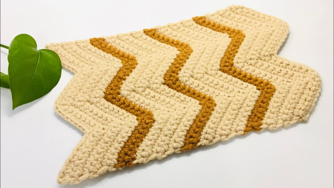 #10 🧶Beautiful chevron! Simple and easy pattern - YouTube
