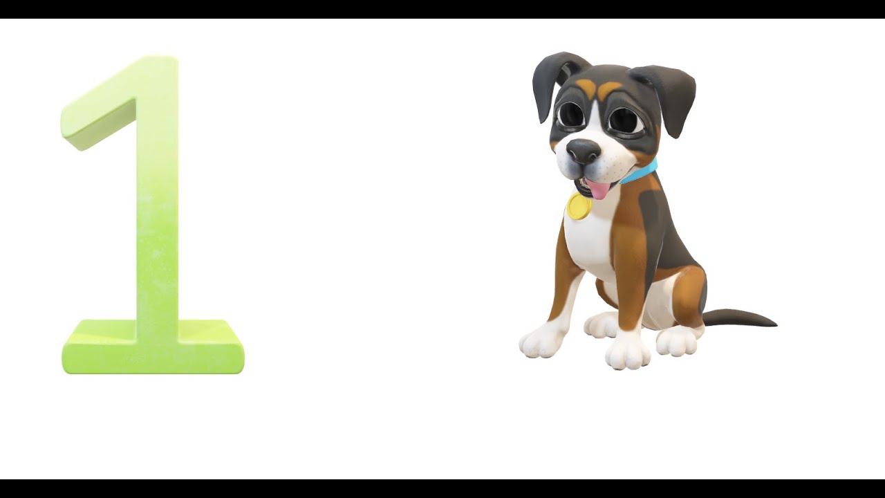 Counting Numbers, Puppies, Balloons, Balls, Blocks | Learn 1 To 10 ...