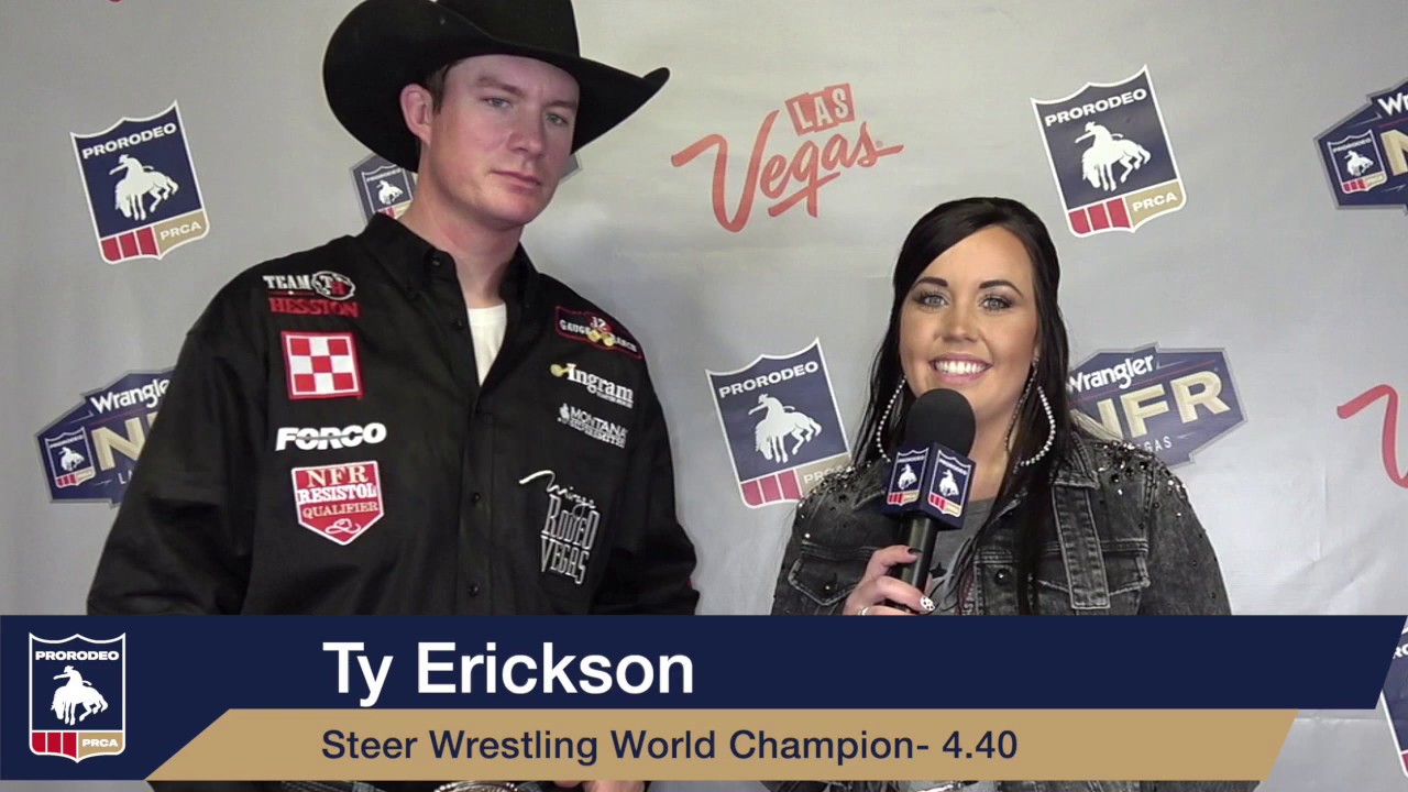 2019 #WranglerNFR | World Champion | Steer Wrestling | Ty Erickson ...