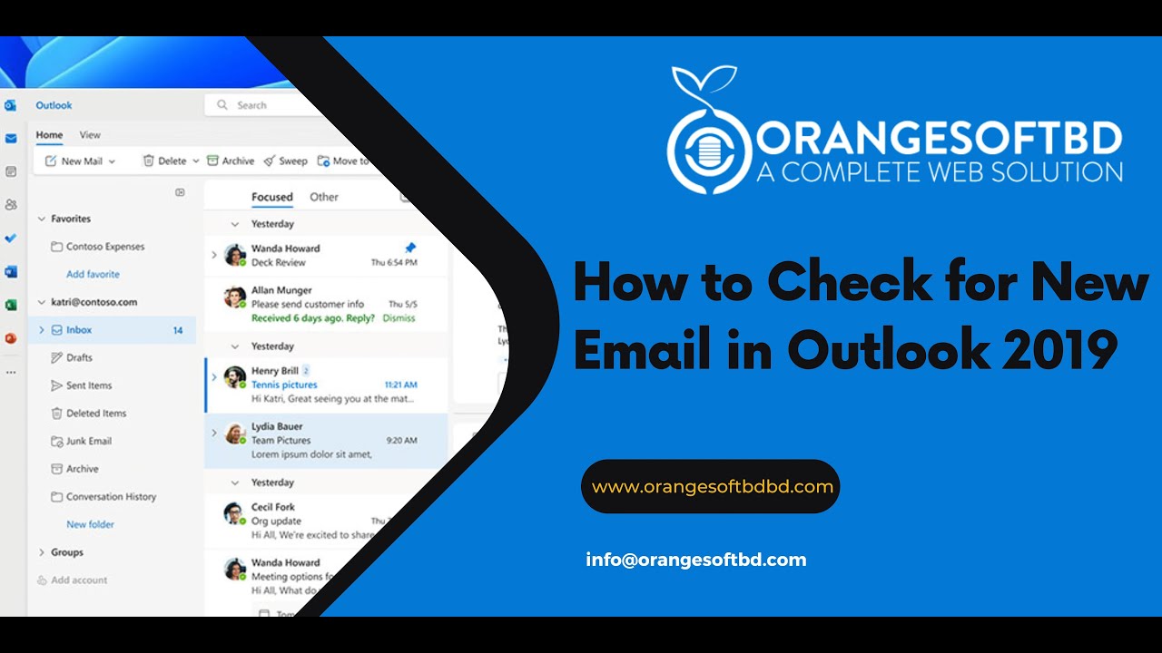 How to Check for New Email in Outlook 2019 With Orange Soft BD - YouTube